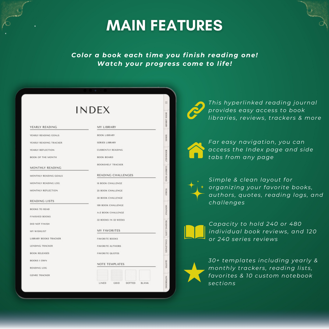 Digital Reading Journal – Spread Sheet Max