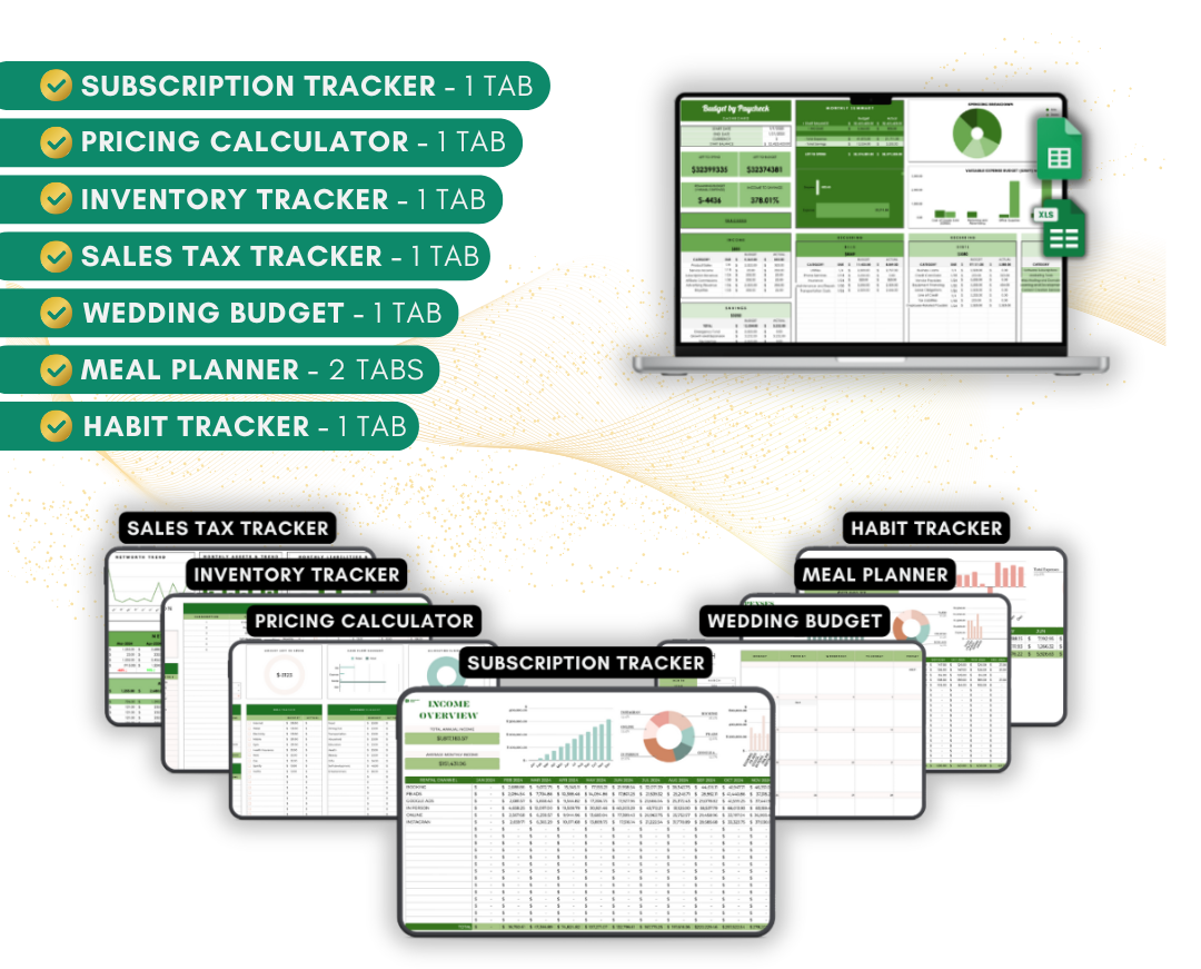#1 Bundle: All-in-one Personal Finance Package – Spread Sheet Max